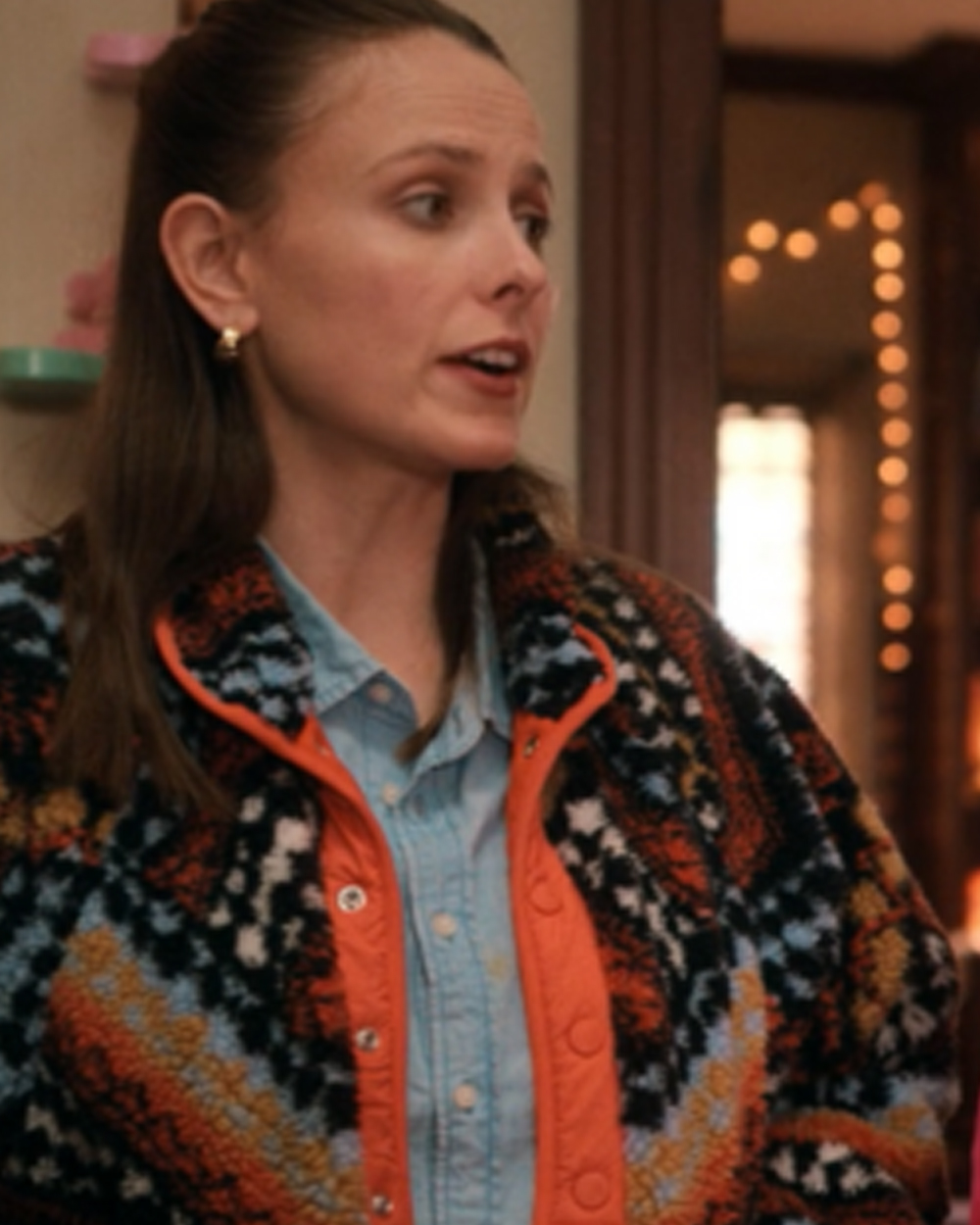 The Sex Lives Of College Girls S03 Pauline Chalamet Printed Fleece Jacket